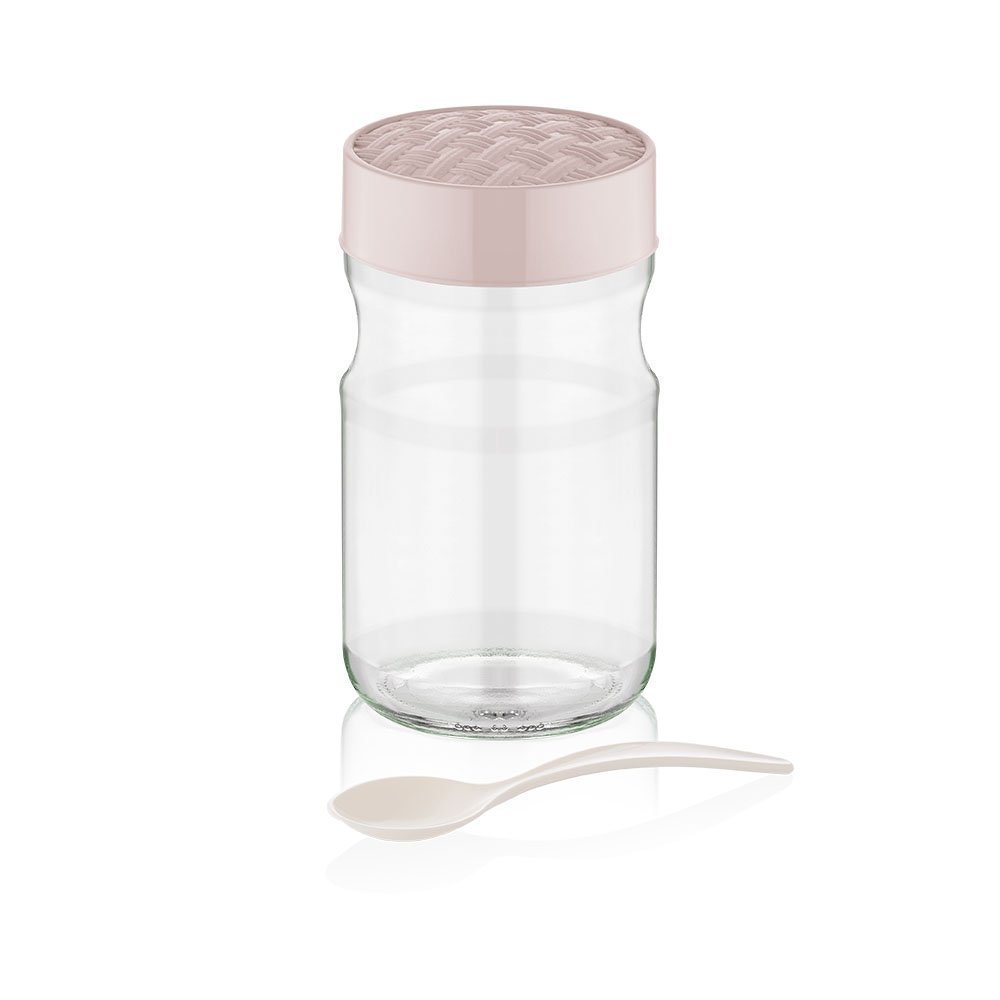 Rattan Spice Jar With Spoon 370 Cc - Bager